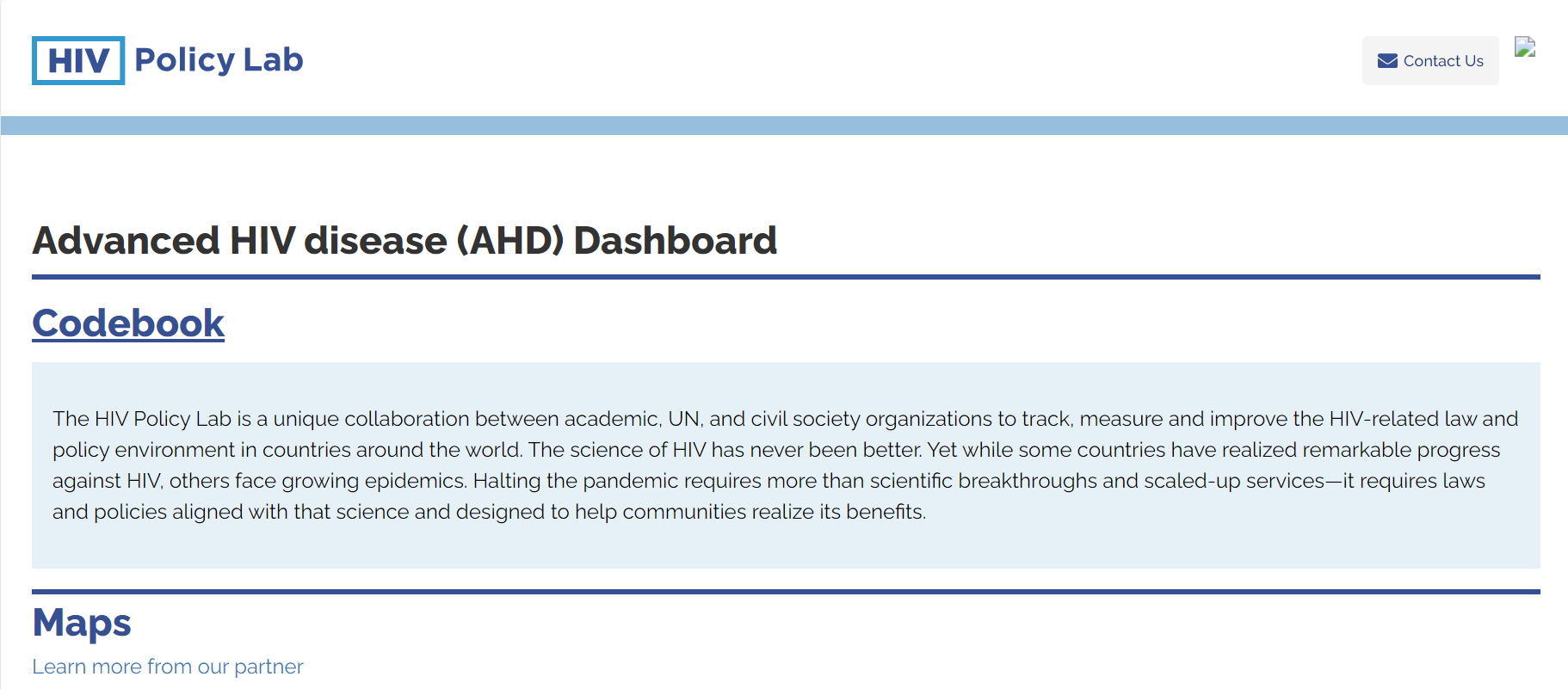 HIV Policy Lab: Releasing next month - Advanced HIV Disease Dashboard